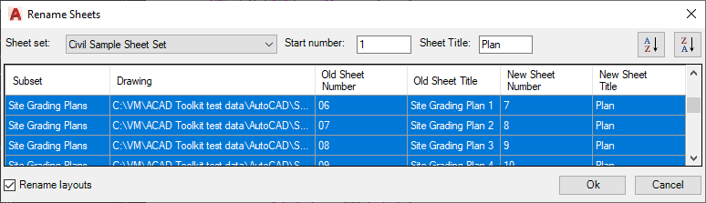 AutoCAD Layout Rename Sheets KobiLabs